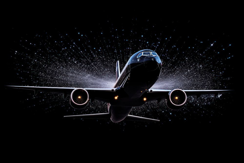 Airplane shape sparkle light glitter | Free Photo Illustration - rawpixel