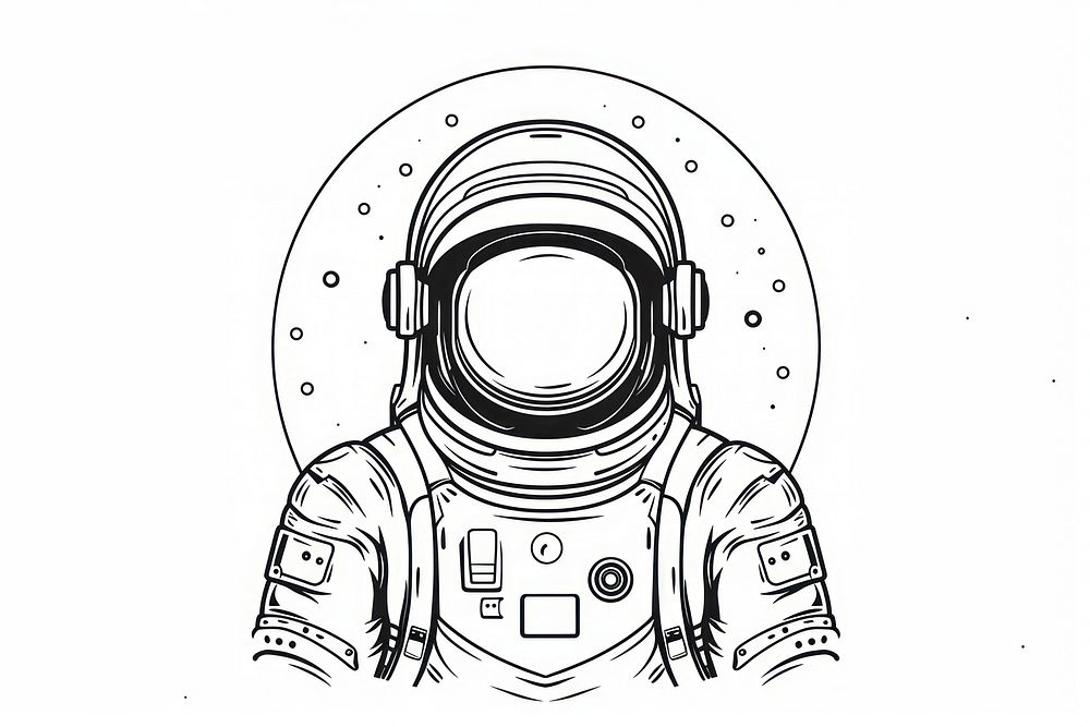 Astronaut sketch drawing illustrated | Free Photo Illustration - rawpixel
