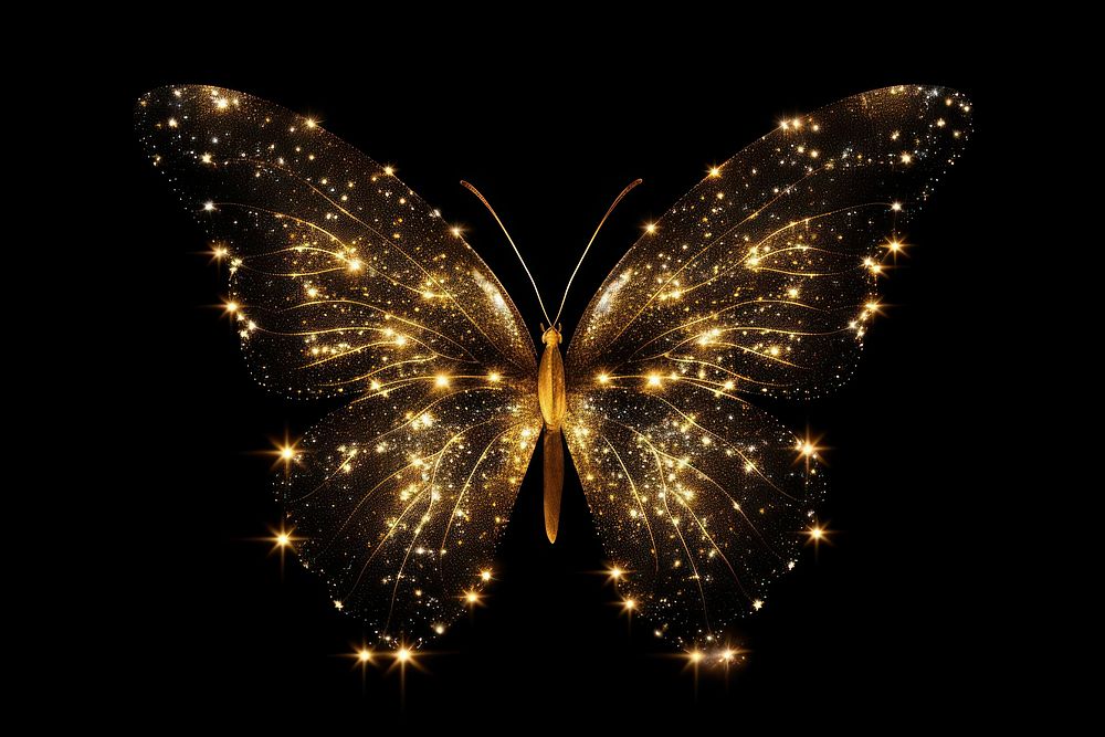Butterfly shape sparkle light glitter | Free Photo Illustration - rawpixel