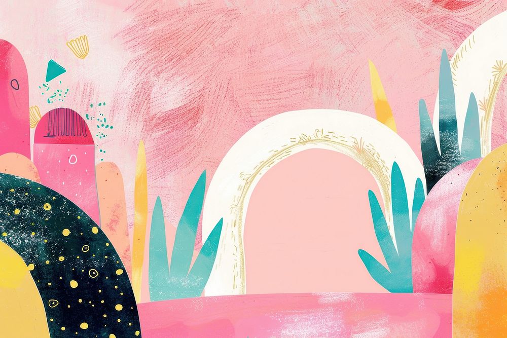 Cute Arch illustration backgrounds painting | Free Photo Illustration ...