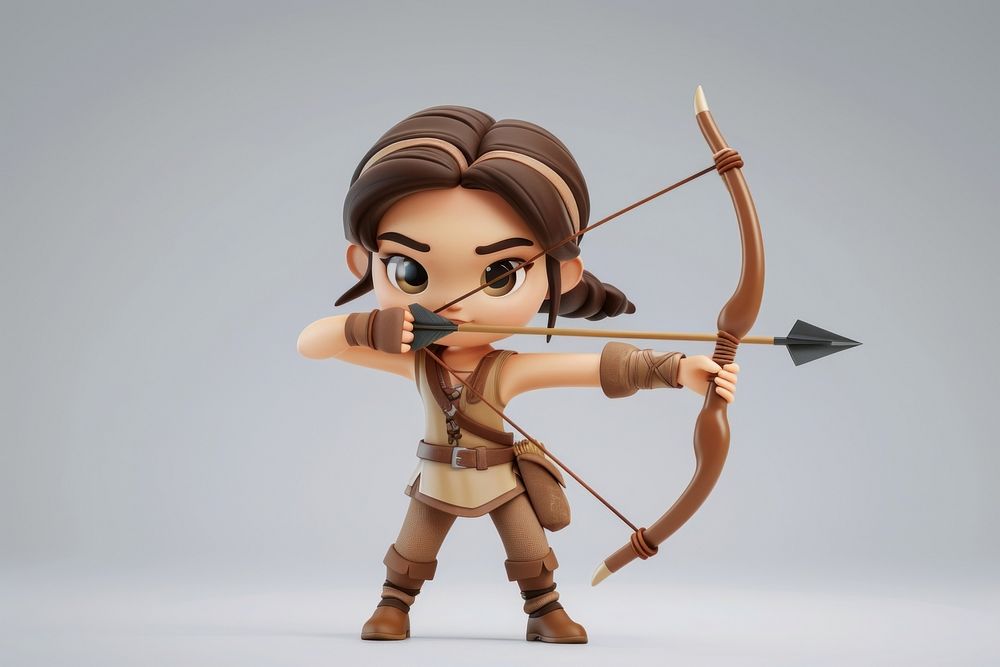 3d Archer archery cartoon weapon | Free Photo Illustration - rawpixel