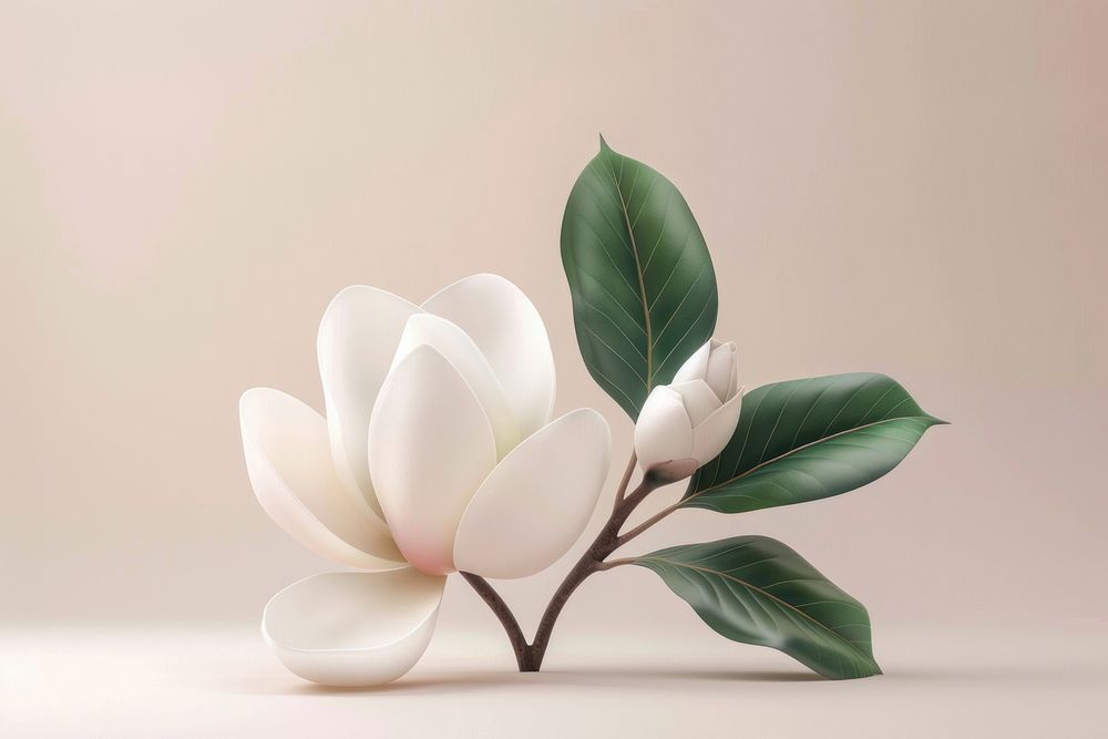 3d Magnolia magnolia flower petal. | Premium Photo Illustration - rawpixel