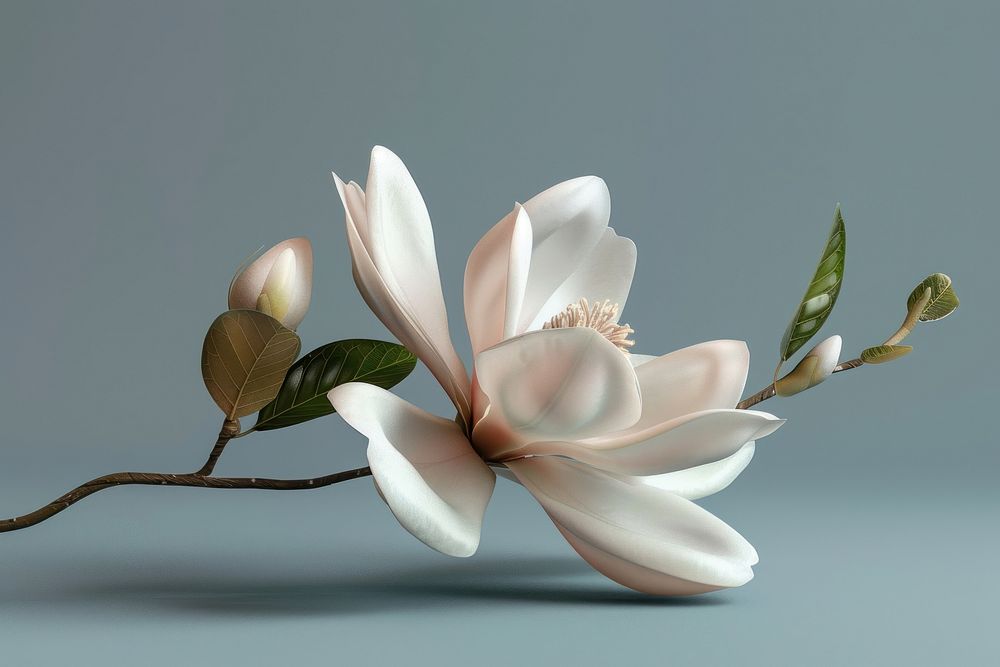 3d Magnolia magnolia blossom flower. | Premium Photo Illustration ...