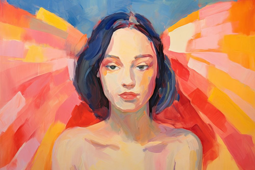 Angel painting portrait art. | Free Photo Illustration - rawpixel