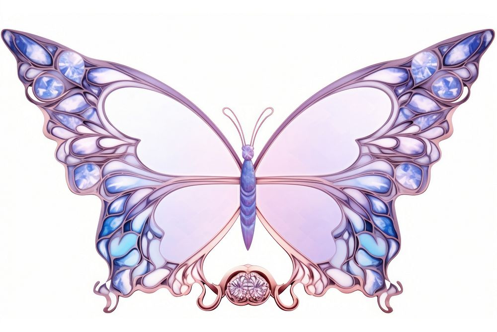 Arch art nouveau Butterfly butterfly | Free Photo Illustration - rawpixel