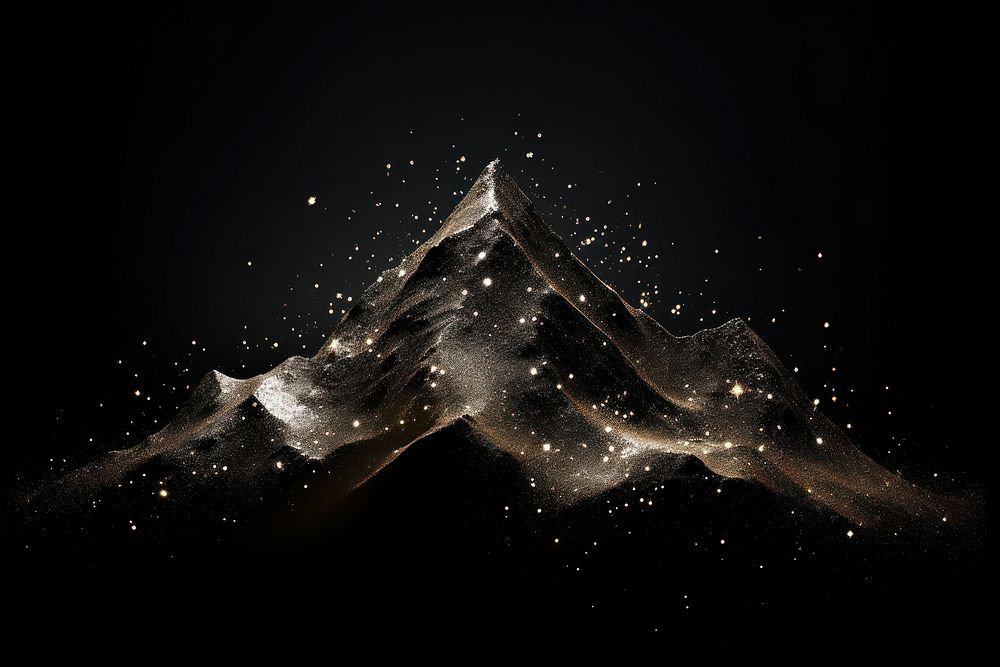 Mountain sparkle light glitter nature | Premium Photo Illustration ...