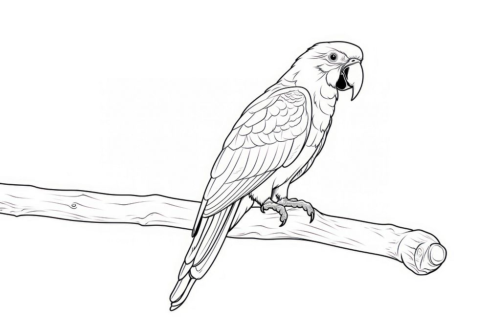 Parrot sketch drawing animal. | Premium Photo Illustration - rawpixel