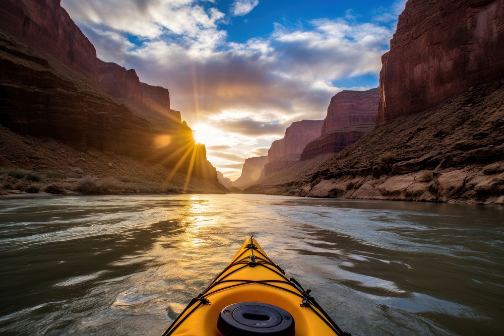 Kayaking Colorado River kayak landscape | Free Photo - rawpixel