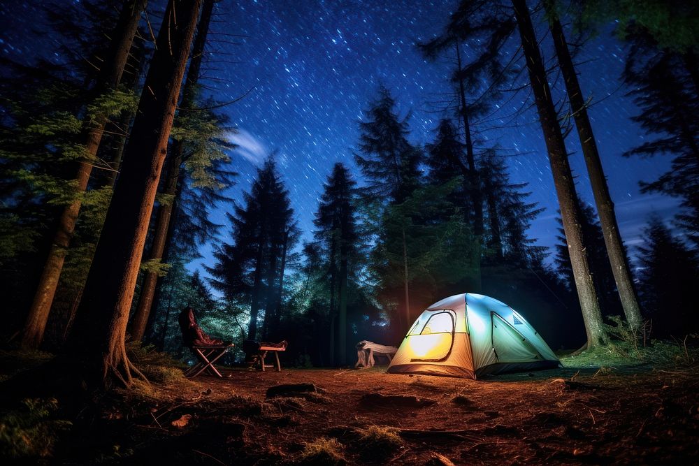 Camping camping night outdoors. | Free Photo - rawpixel