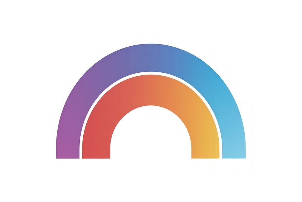 Rainbow shape line logo white | Premium Photo Illustration - rawpixel