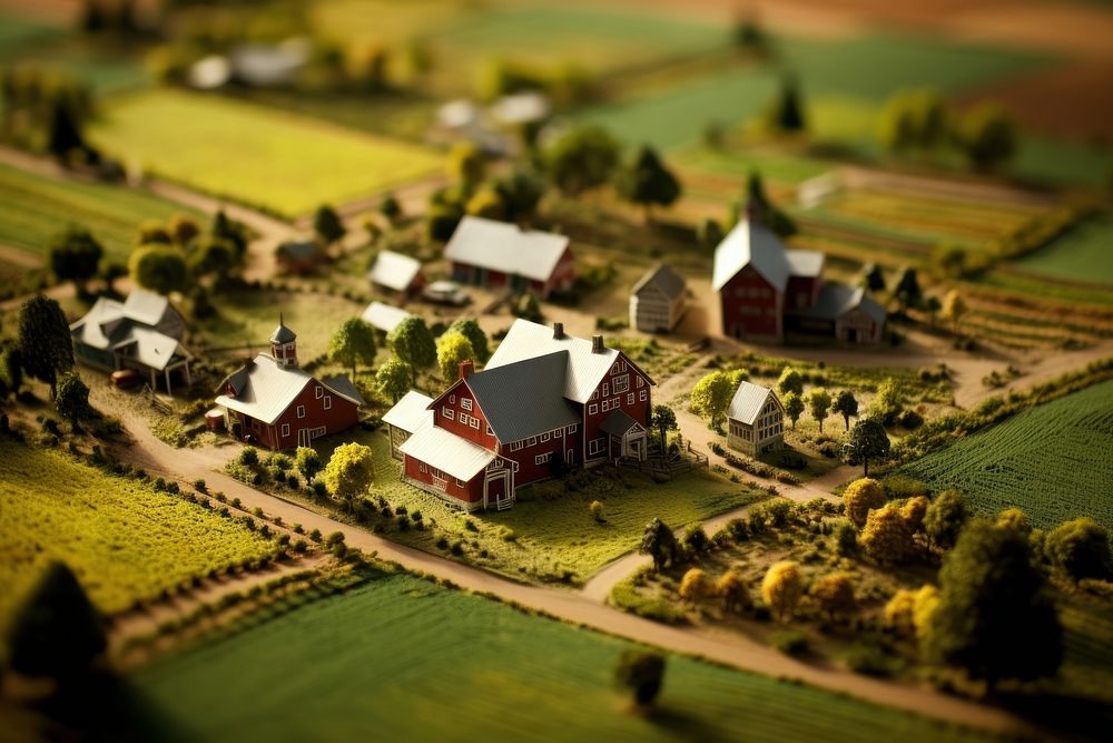 Farm architecture tilt-shift outdoors. | Premium Photo - rawpixel