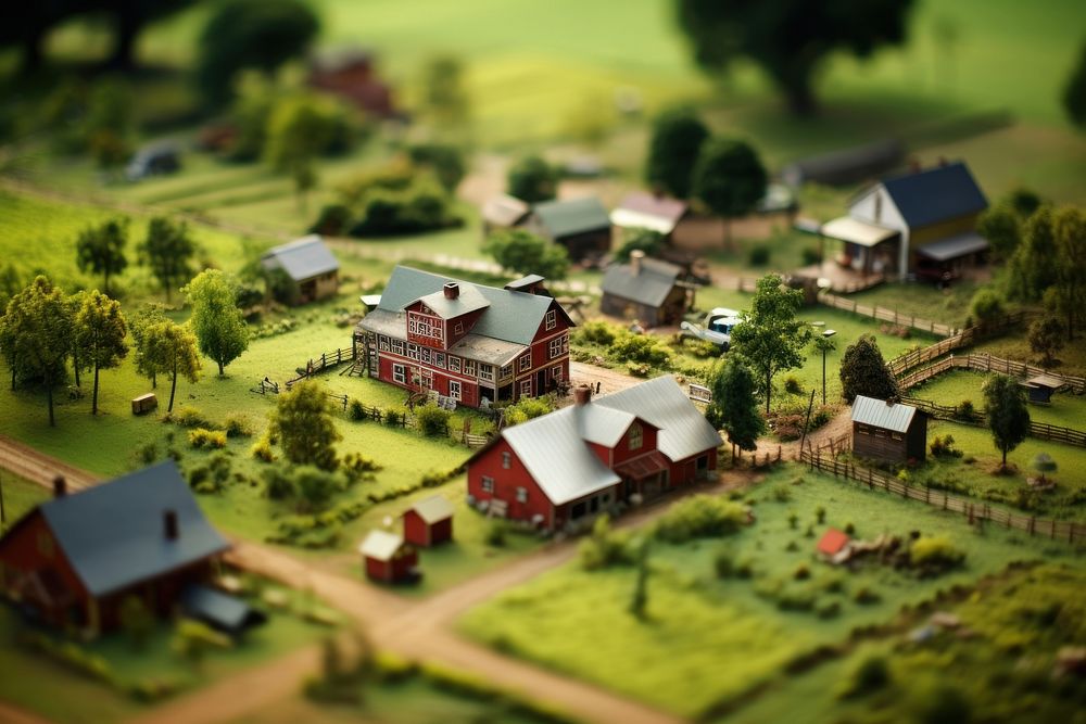 Farm architecture tilt-shift outdoors. | Premium Photo - rawpixel