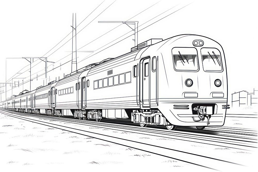 Train sketch vehicle railway. | Premium Photo Illustration - rawpixel