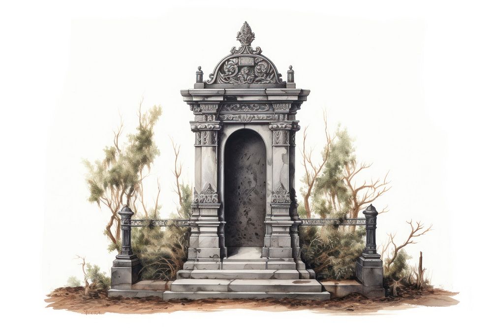 Memorial tombstone architecture white background | Free Photo ...
