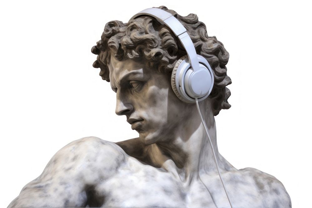 Ancient Greek sculpture wearing headphones | Free Photo - rawpixel