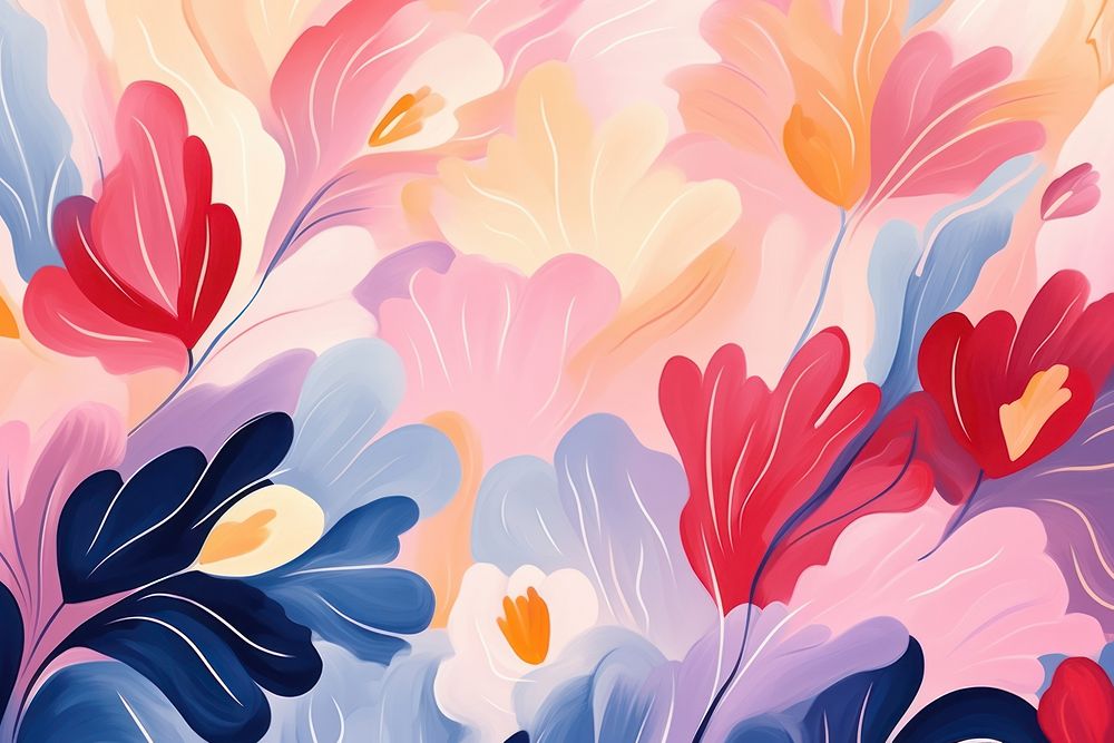Flower field backgrounds abstract painting. | Premium Photo ...