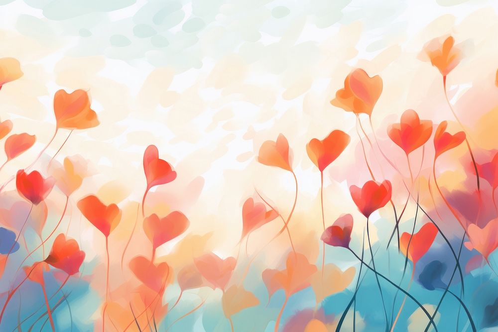 Flower field backgrounds abstract painting. | Premium Photo ...