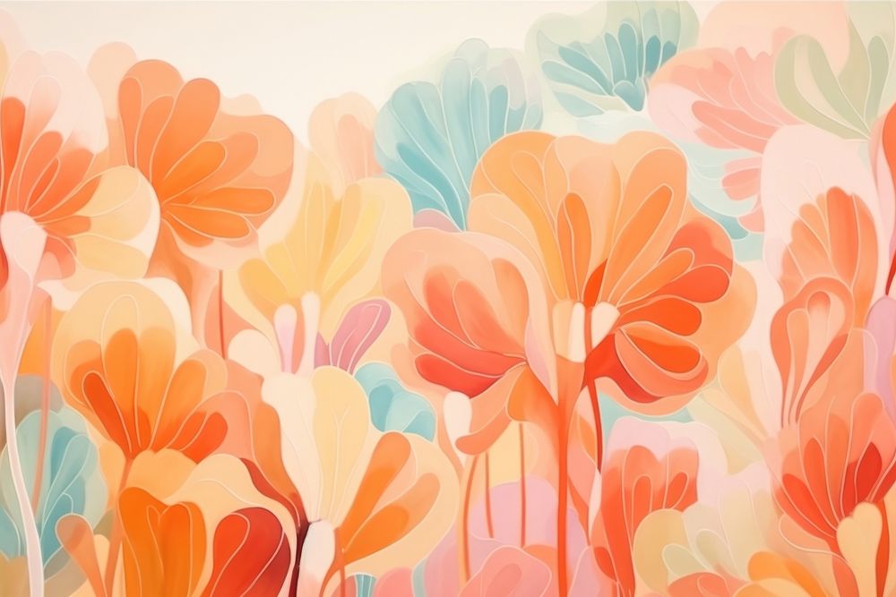 Flower field backgrounds abstract painting. | Premium Photo ...