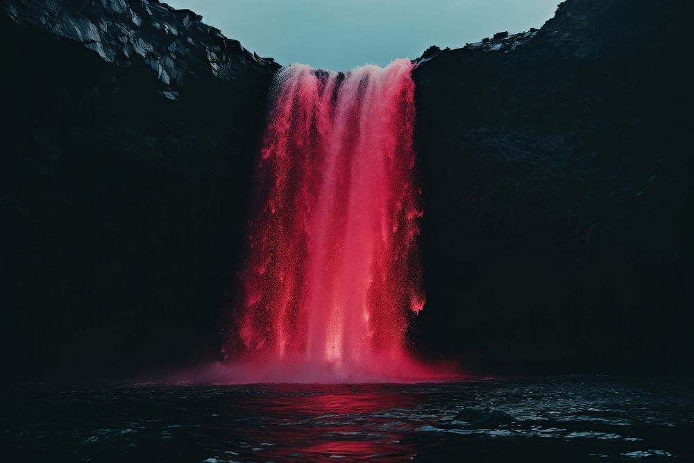 Waterfall splash landscape mountain outdoors. | Free Photo - rawpixel