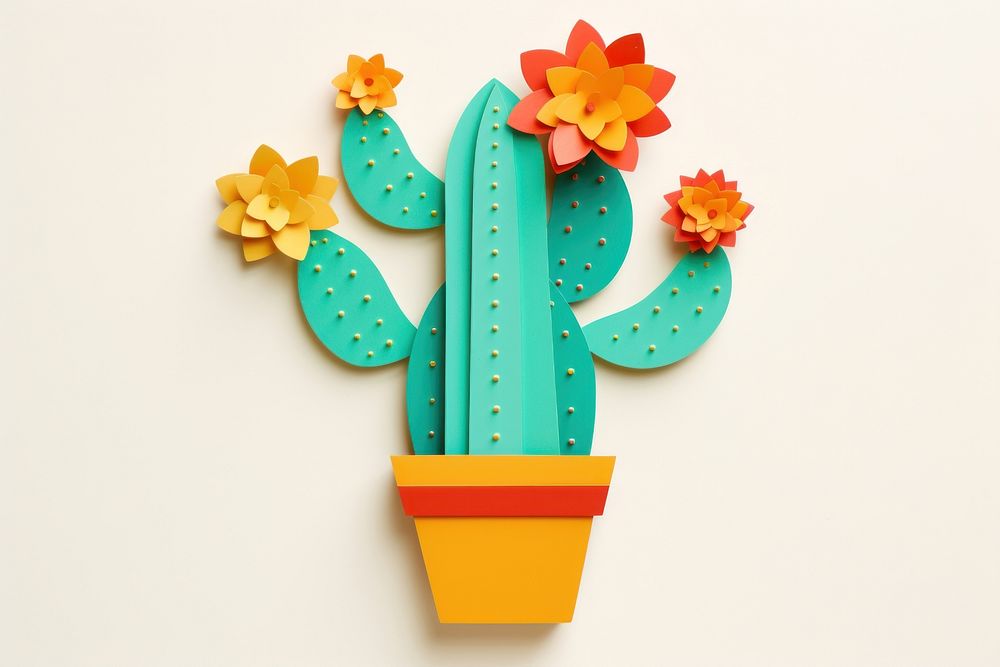 Cactus art craft representation. | Free Photo Illustration - rawpixel