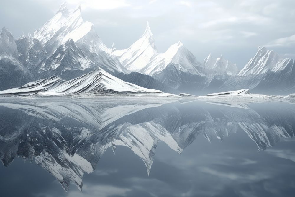 Mountain reflection landscape outdoors. | Premium Photo - rawpixel