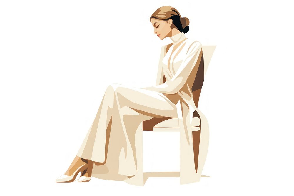 Philosopher lady fashion sitting adult. | Premium Photo Illustration ...