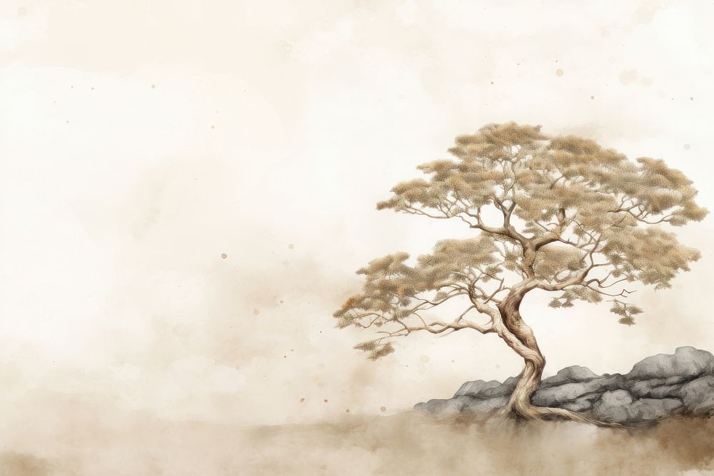Opium tree watercolor background painting | Premium Photo Illustration ...
