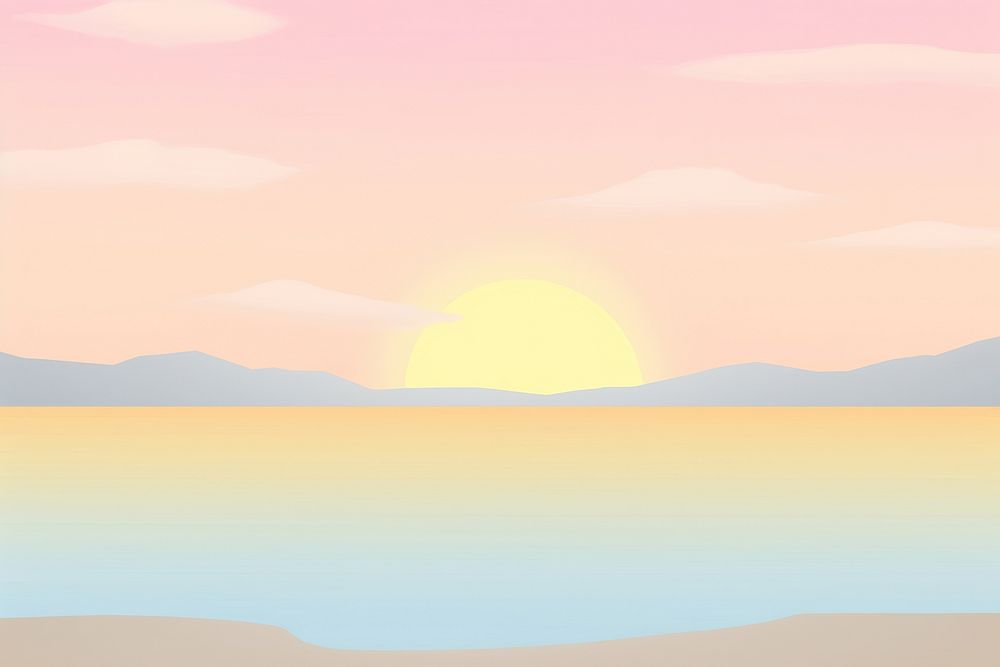 Painting sunset border backgrounds sunlight | Free Photo Illustration ...