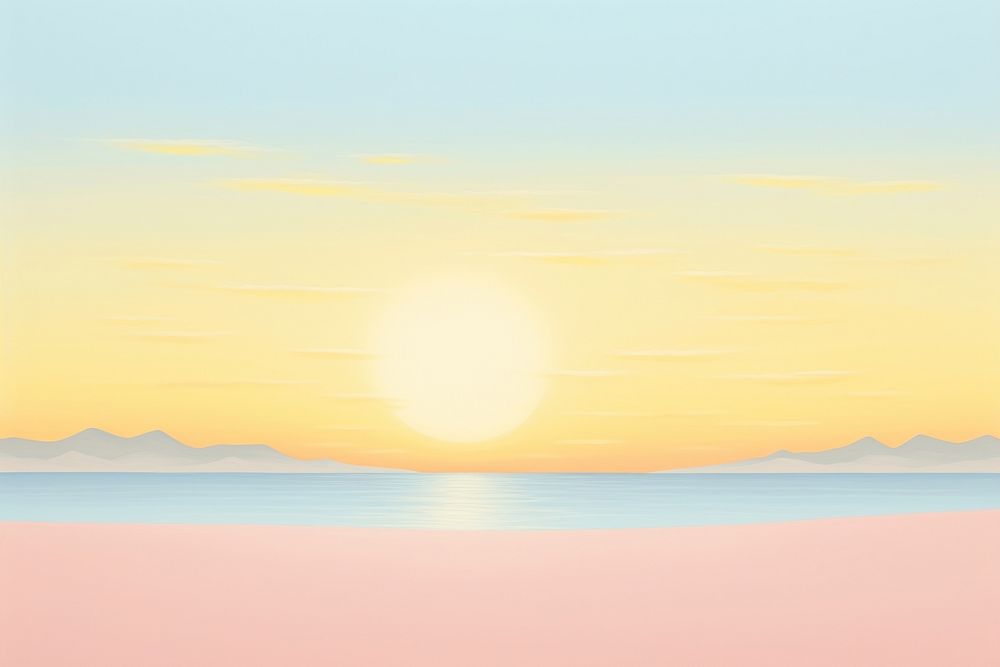 Painting sunset border backgrounds sunlight | Free Photo Illustration ...