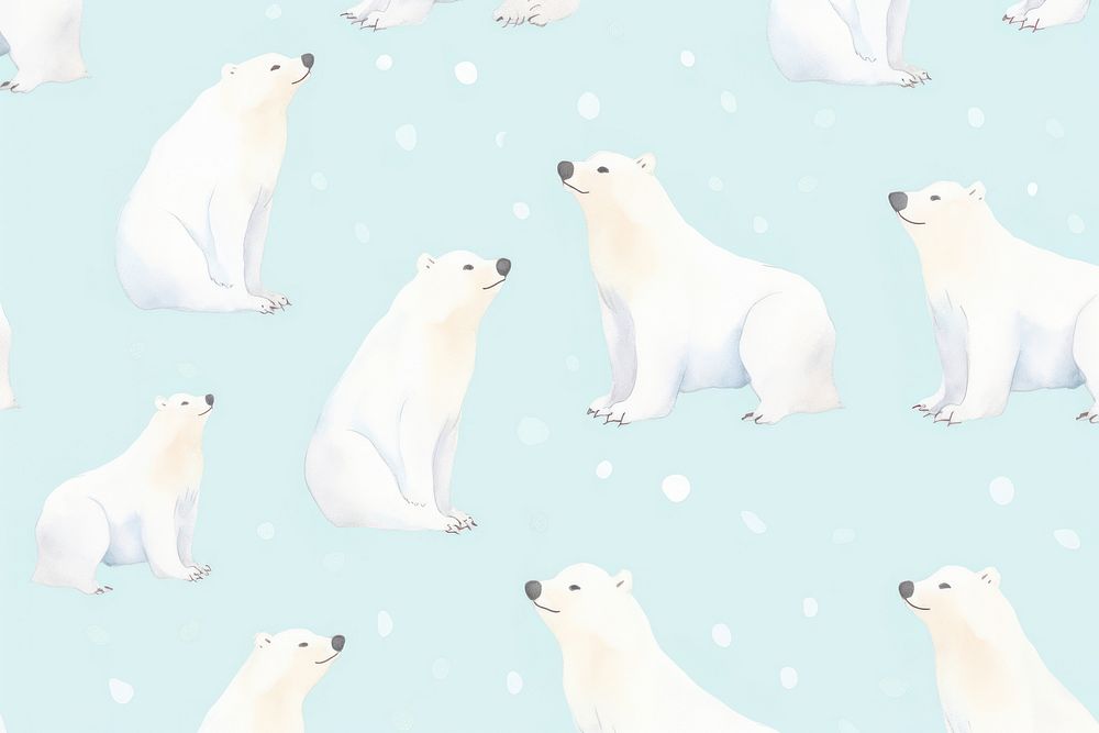 Polar bear backgrounds wildlife pattern. | Premium Photo Illustration ...