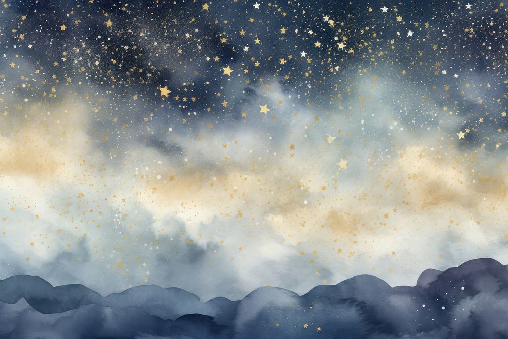 Star watercolor background night sky | Premium Photo Illustration ...
