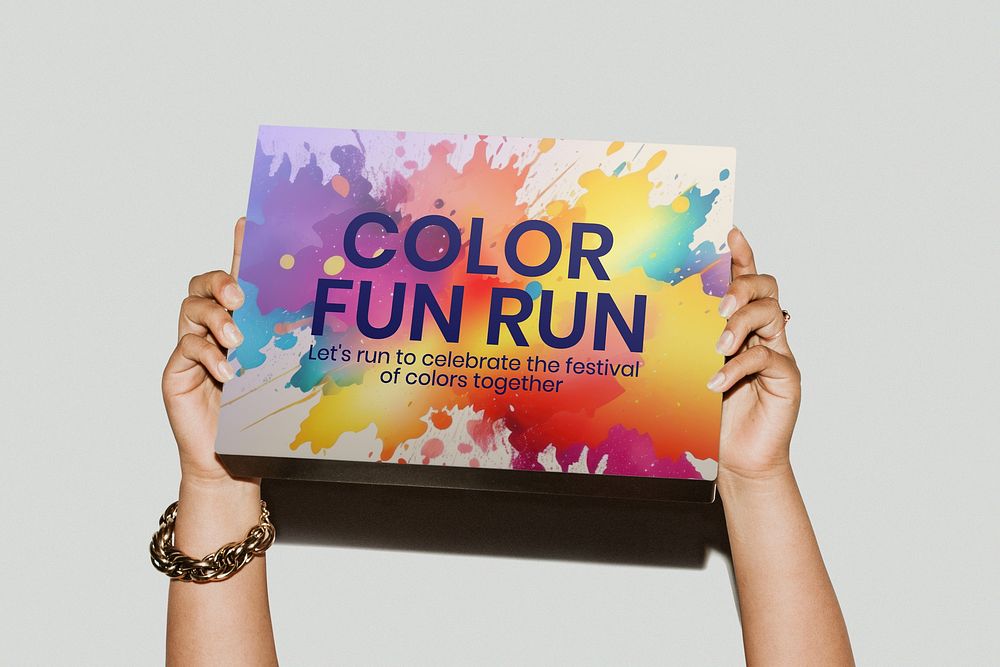 Color fun run ad sign | Premium Photo - rawpixel