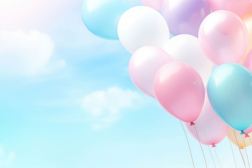 Pastel balloon gradient background anniversary | Premium Photo ...