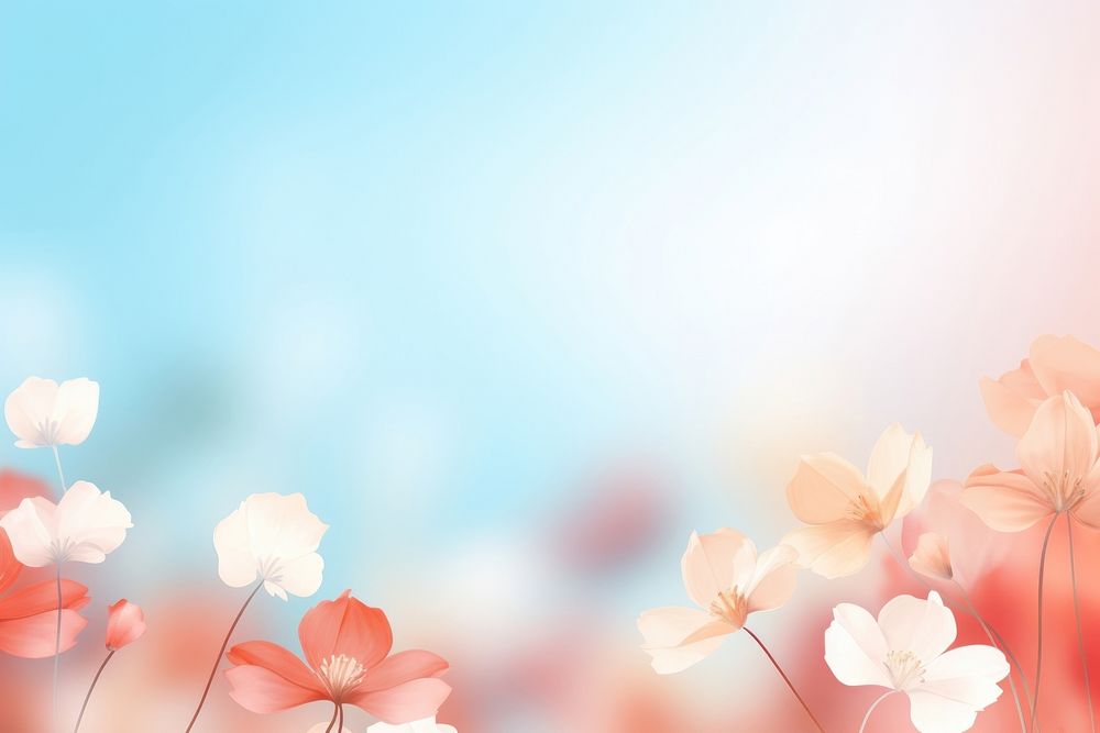 Spring flowers gradient background backgrounds | Free Photo ...