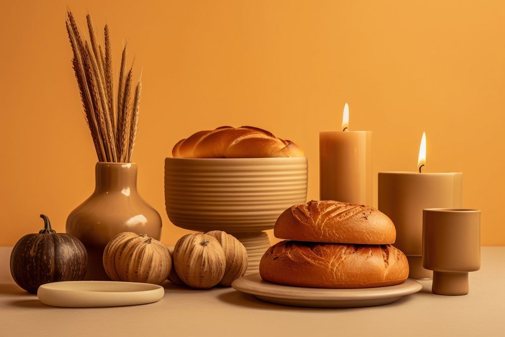Candle bread ceramic food. | Premium Photo - rawpixel