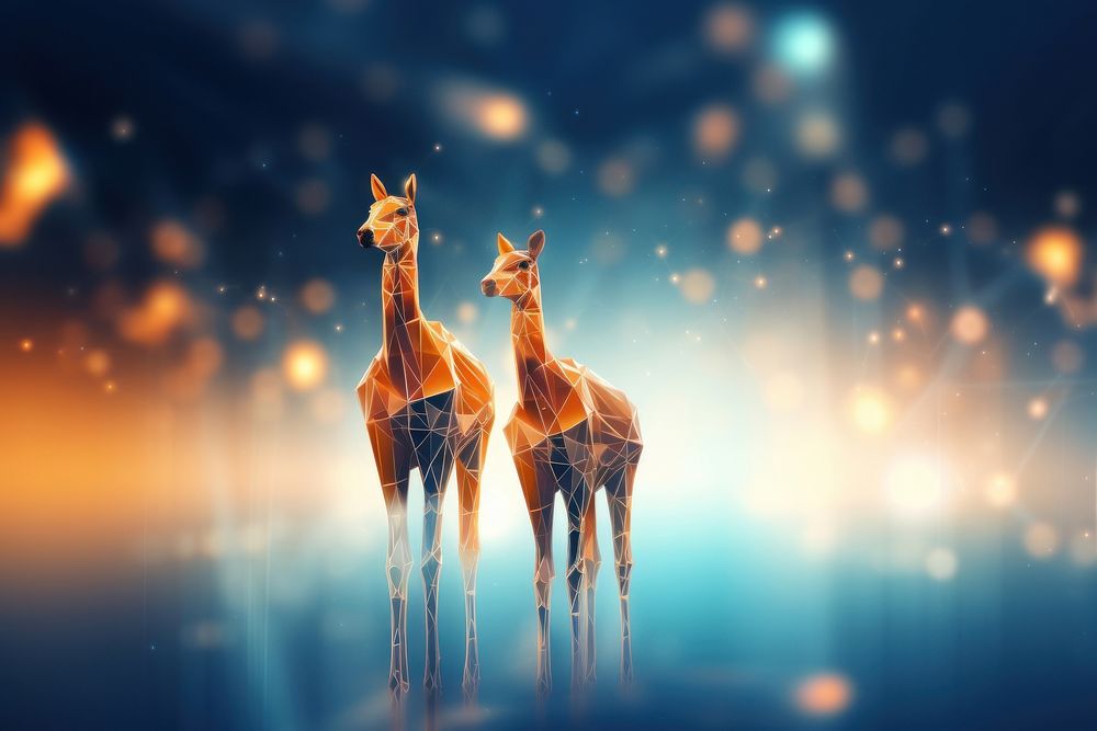 Digital animals bright background wildlife | Free Photo Illustration ...