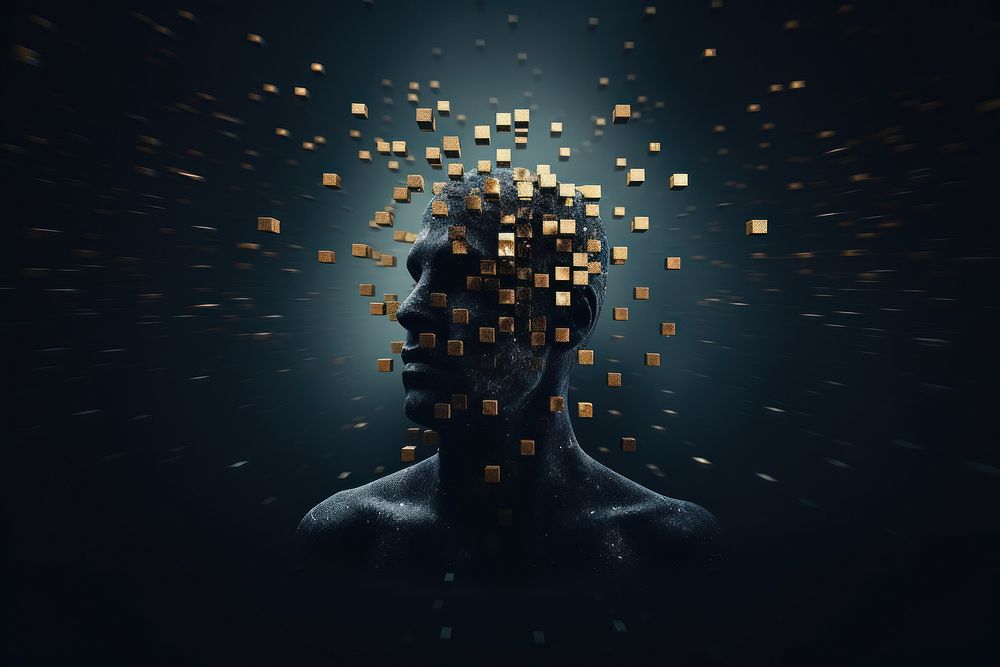 3d dissolving human head made | Free Photo Illustration - rawpixel