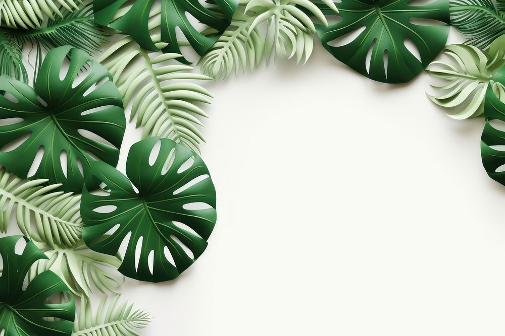 Monstera flowers border backgrounds nature | Free Photo - rawpixel