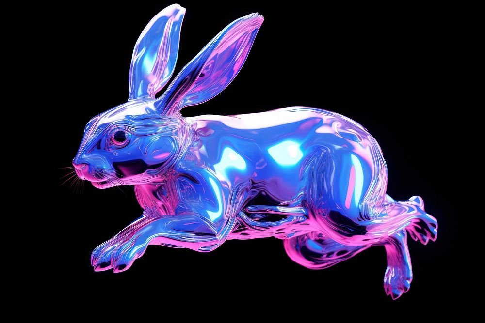 Rabbit full body jumping animal | Premium Photo Illustration - rawpixel