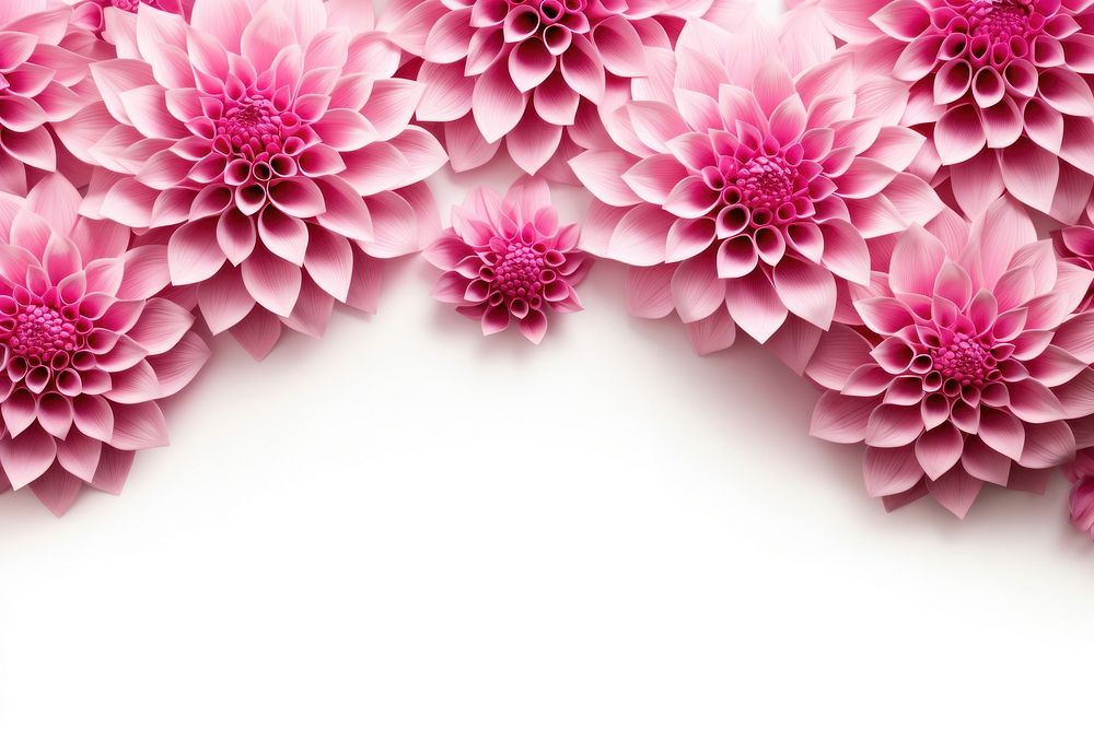 Dahlia flowers floral border backgrounds | Free Photo - rawpixel