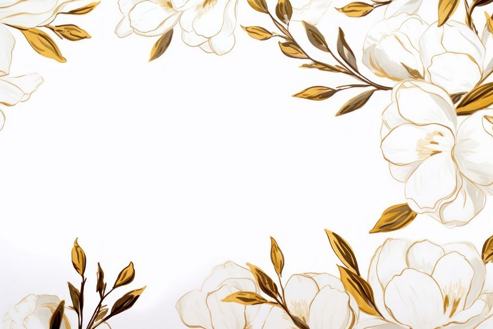 Magnolia flowers border frame backgrounds | Premium Photo Illustration ...