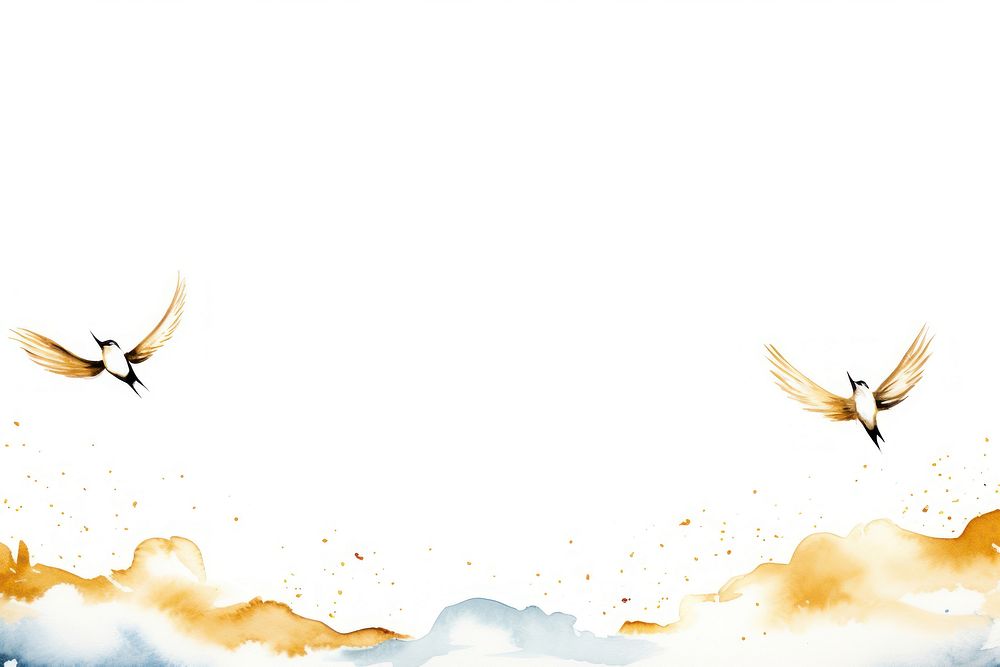 Birds border frame backgrounds flying | Premium Photo Illustration ...