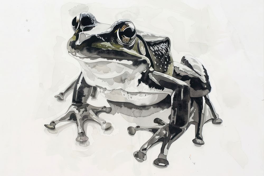 Monochromatic frog amphibian wildlife animal. | Premium Photo ...