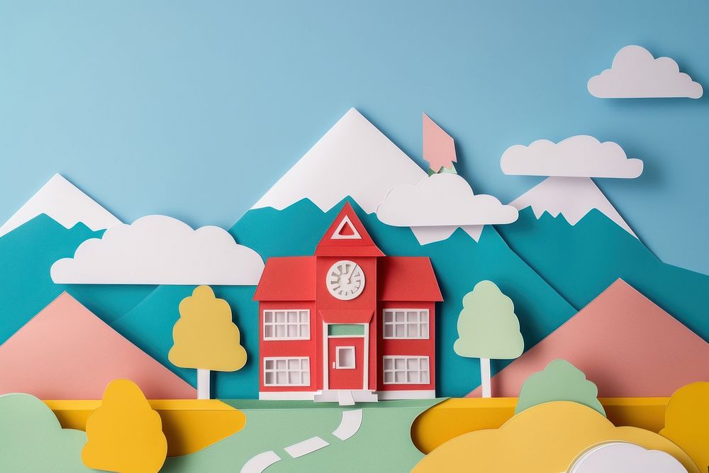 School background architecture building representation. | Premium Photo ...