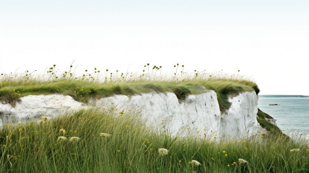 Grass cliff tranquility landscape. | Free Photo - rawpixel