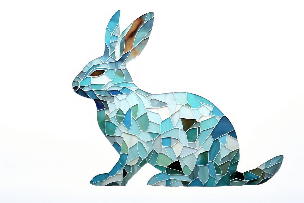 Mosaic tiles rabbit animal mammal | Free Photo - rawpixel