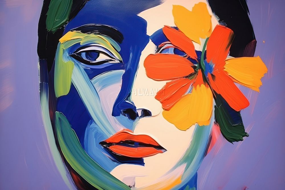 Face flower painting art representation. | Free Photo Illustration ...