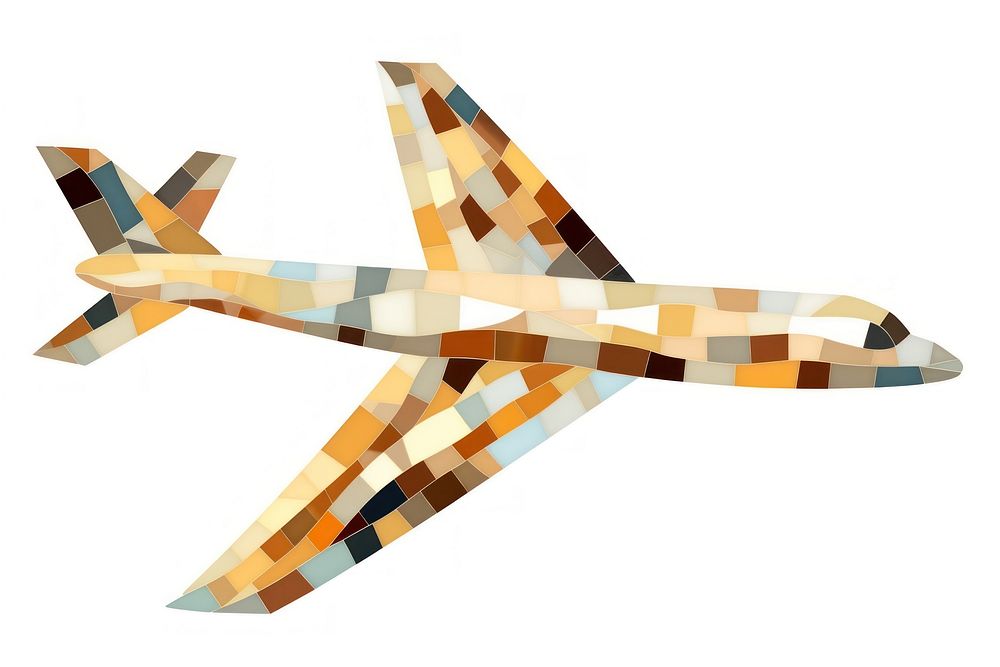 Mosaic tiles airplane aircraft airliner | Free Photo - rawpixel