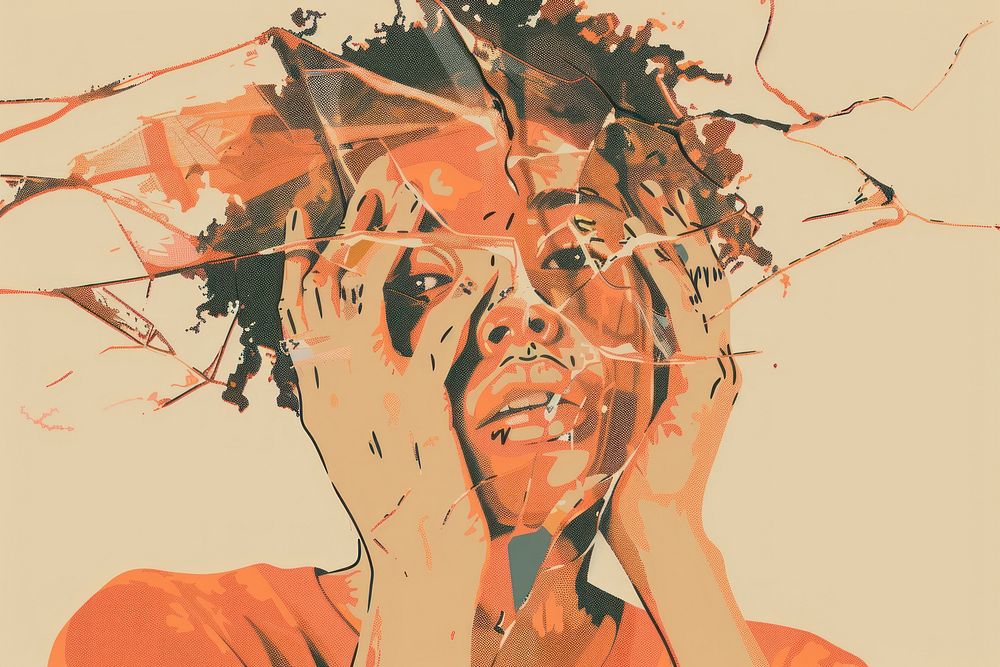 Drawing broken world art portrait | Free Photo Illustration - rawpixel