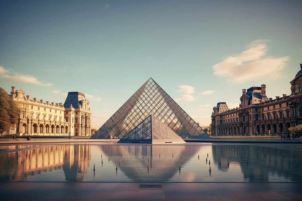Louvre Museum architecture building landmark. | Premium Photo - rawpixel